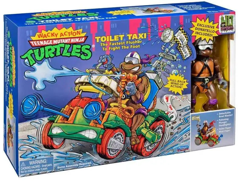 Teenage Mutant Ninja Turtles 40th Anniversary Wacky Action Toilet Taxi ...